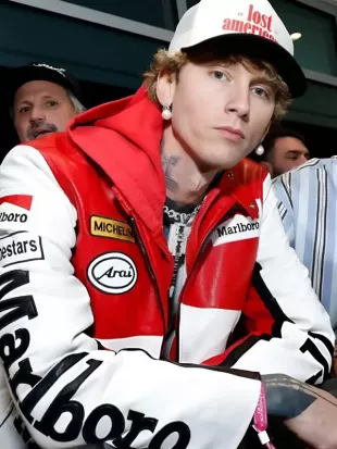 Stardom Jackets - Machine Gun Kelly F1 Las Vegas Leather Jacket