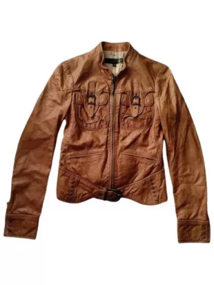 Stardom Jackets - Gossip Girl Serena van der Woodsen Brown Jacket