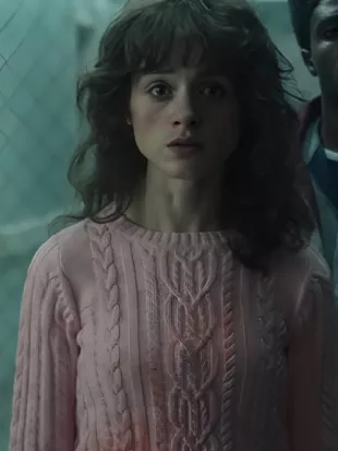 Stardom Jackets - Stranger Things S05 Natalia Dyer Pink Knitted Sweater