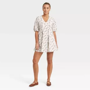 Universal Thread™ - Women's Bell Elbow Sleeve Mini A-Line Dress