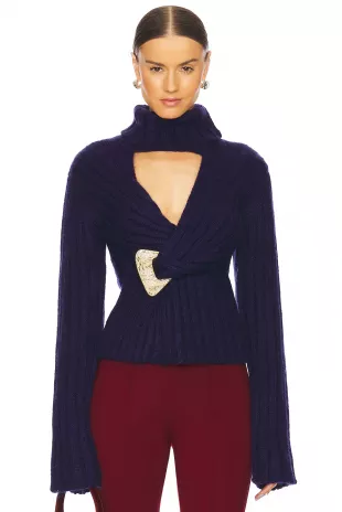 area - Twisted Turtleneck Sweater