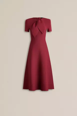 scanlan Théodore - Crepe Knit Cravat Tie Dress