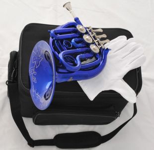 Blue Piccolo Mini French Horn