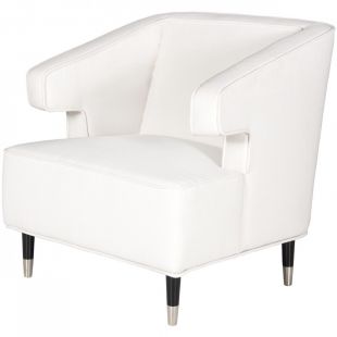 Worlds Away Arthur Chair-White