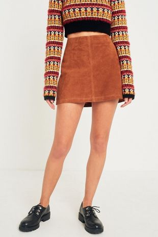 Urban Outfitters - Jupe courte en daim