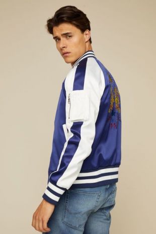 Bombers Original - Bombers Original Bomber brodé dos Dragons bleu