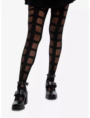 Hot Topic - Black Sheer Cage Tights
