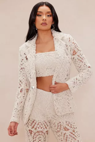 Cinq à Sept - Floral Mixed Media Scrunched Cheyenne Blazer