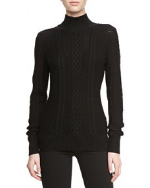 Jason Wu - Jason Wu Long Sleeve Cable Knit Turtleneck Sweater