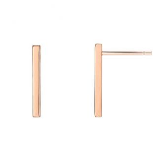pavoi - PAVOI 14K Rose Gold Plated Sterling Silver Post Dainty Mini Bar Stud Earrings | Gold ...