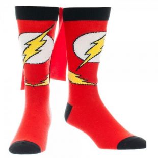 Flash Men's Red Caped Socks | SuperheroDen.com