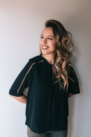 ivylista - Top noir ajouré Axelle