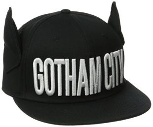 batman - Batman Men's Gotham City Flat Brim Snap Back with 3D Ears ...