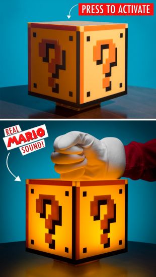 vat19 - Question Block Light: Officially licensed Super Mario Bros. lamp.