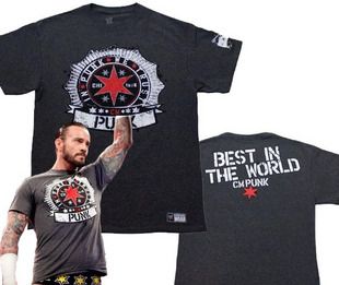 CM Punk WWE T Shirt We Trust Best In The World Gray [TM091] €15.29