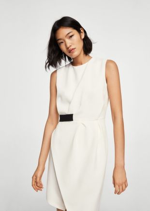 Mango - Robe taille contrastante