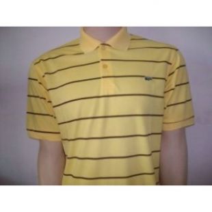 Lacoste - Polo rayé jaune