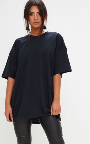 Pretty little things - Black Oversized Boyfriend T Shirt
