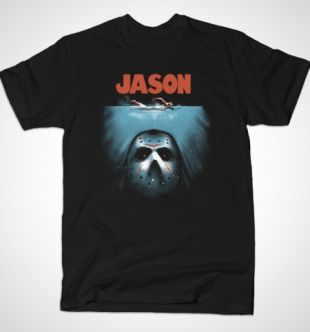 T-shirt noir Jason x Jaws