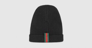 Gucci - Gucci Bonnet en laine avec bande Web