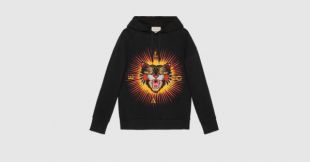 Gucci - Gucci Cotton sweatshirt with Angry Cat appliqué