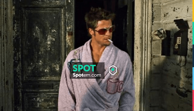 The bathrobe printed Mugs Tyler Durden (Brad Pitt) in Fight Club | Spotern