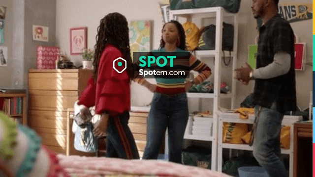 The high-flying red Skylar Forster (Halle Bailey) in Grown-Ish S01E06 ...