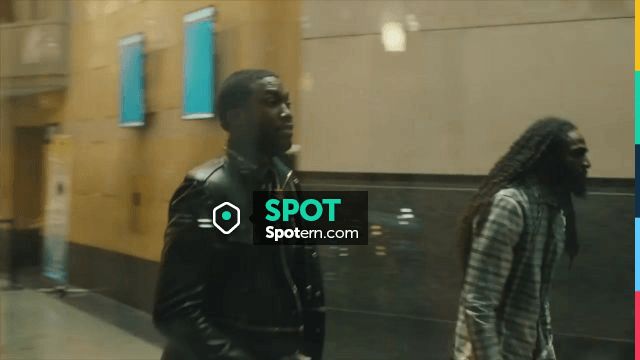 The bomber jacket biker leather black Meek Mill in the clip 1942 Flows ...