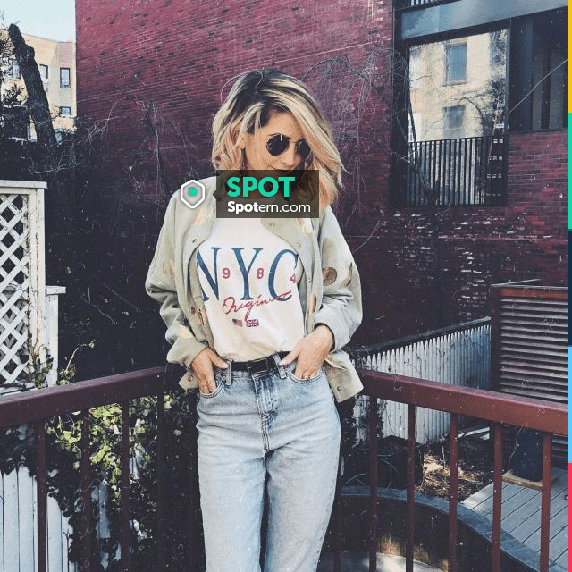 Green jacket with golden dots in suede Zoella (Zoe Suggested) | Spotern