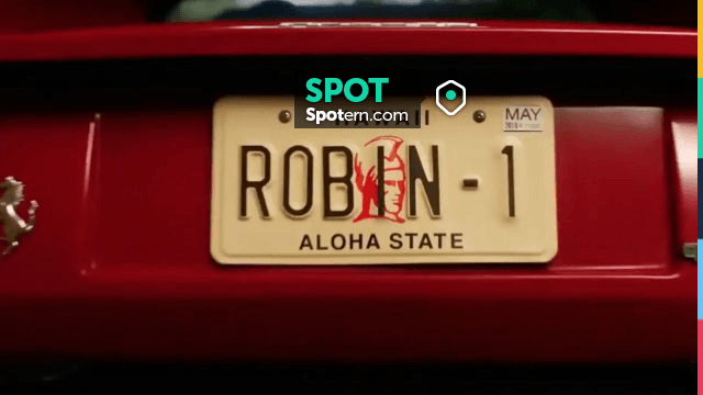 The license plate Robin-1 Ferrari of Thomas Magnum (Jay Hernandez) in ...