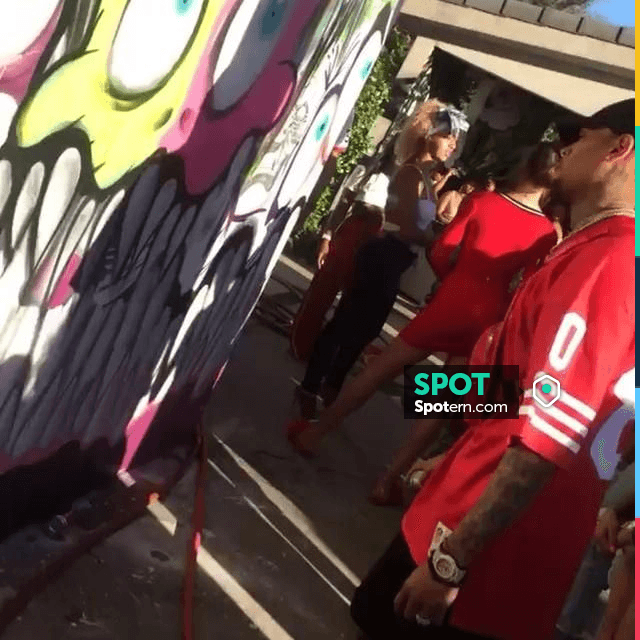 The jersey of San Francisco 49ers Jerry Rice worn by Chris Brown on a ...