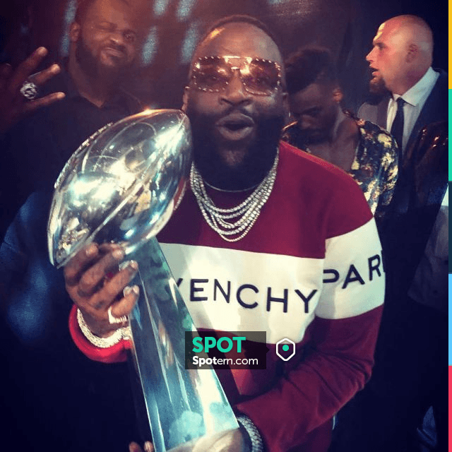 The black sweater striped logo Givenchy Rick Ross on his account ...