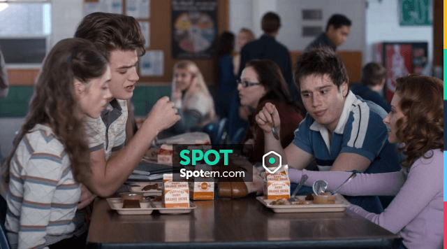 The bricks of orange drink Freeland Dairy in the canteen of the school ...