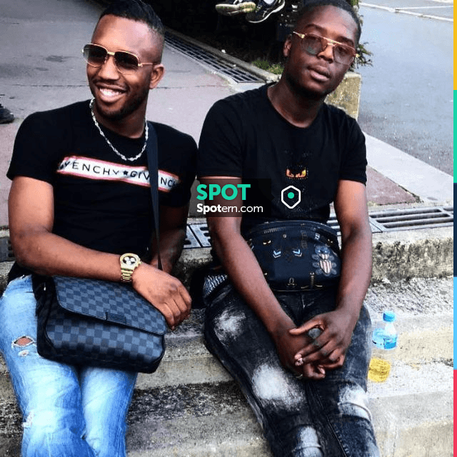 The black t-shirt Fendi worn by Ninho on his account Instagram | Spotern