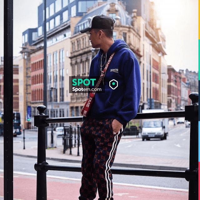 The hoodie Balenciaga blue worn by John Melchico on his instagram | Spotern