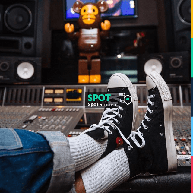 The Converse Chuck Taylor All Star X comme des garçons Game on his ...