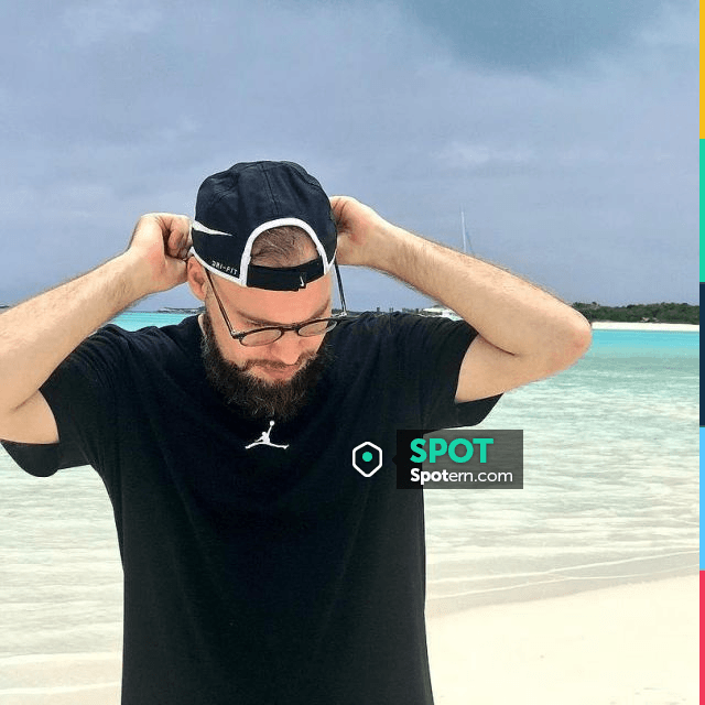 the T-shirt Jordan black seen on the account Instagram of sebastien ...