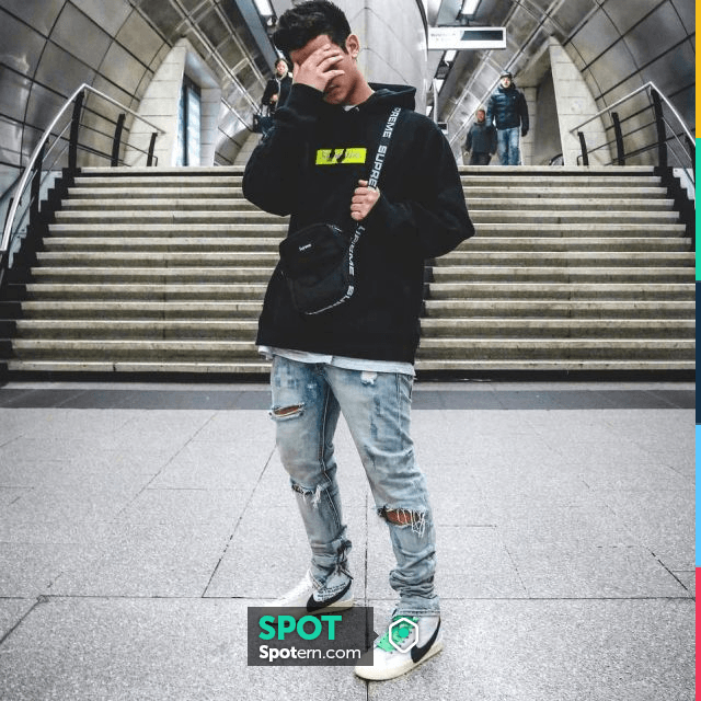 Les Nike Blazer OW que porte le youtubeur et influenceur Ari Petrou sur ...