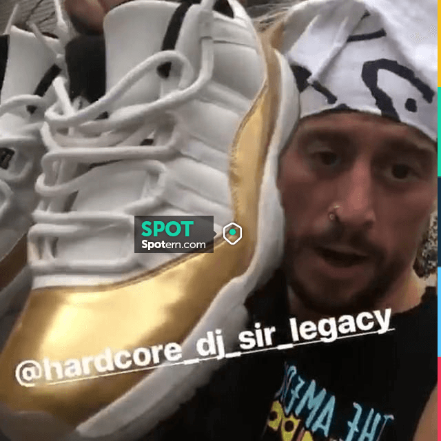 the pair of jordan 11 low gold olympics worn by enzo amore on his post ...