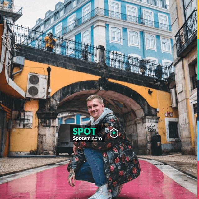 The down jacket Stone Island x Supreme floral that carries the ...