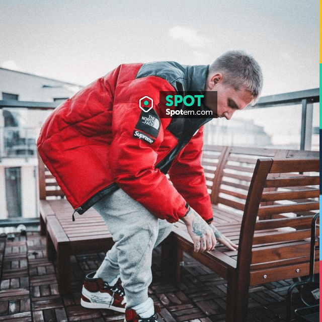 The red jacket Supreme x The North Face that bears the influencer and ...