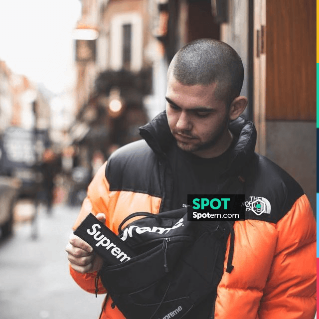 The coat orange Supreme TNF worn by the influencer Bulgarian Emil ...