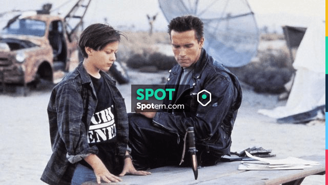 The replica of the black leather jacket worn by the T-800 (Arnold ...
