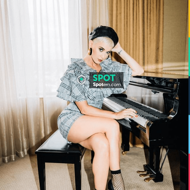The grey plaid and ruffles of Katy Perry on Instagram | Spotern