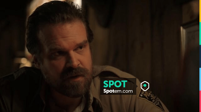Escudo de la policía de Hawkins en la camisa de Jim Hopper (David ...