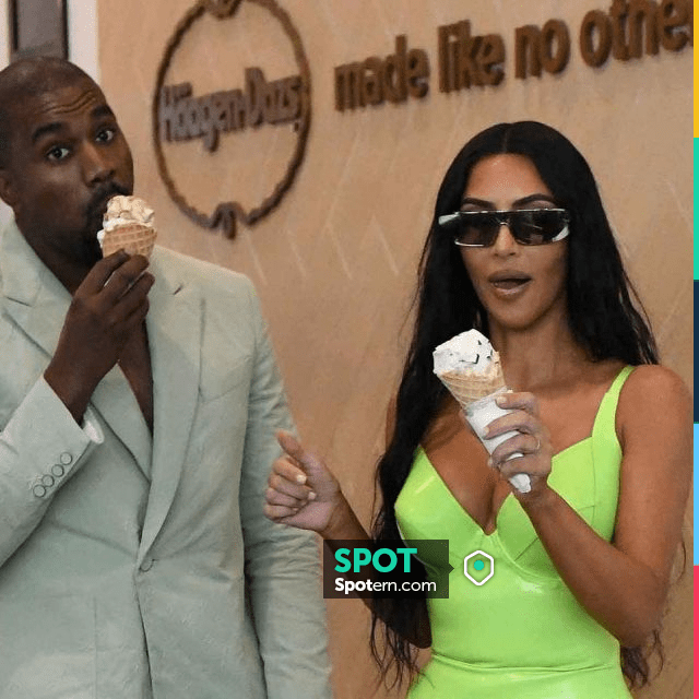 The yellow / neon green worn by Kim Kardashian on a post-Instagram ...