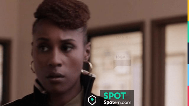 Striped stretch knit track jacket worn by Issa Dee (Issa Rae) in ...