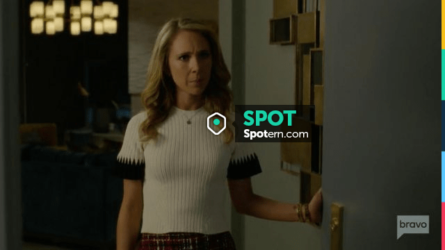 Alexander McQueen Contrast cuff ribbed cropped top worn by Veronica ...