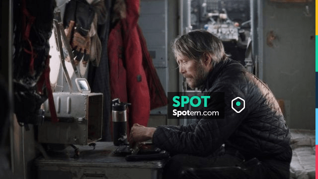 The quilted puffer jacket worn by Overgård (Mads Mikkelsen) in the ...