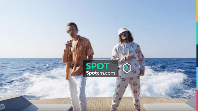 The set tracksuit printed by Lorenzo in his clip Champagne & Pétou with ...